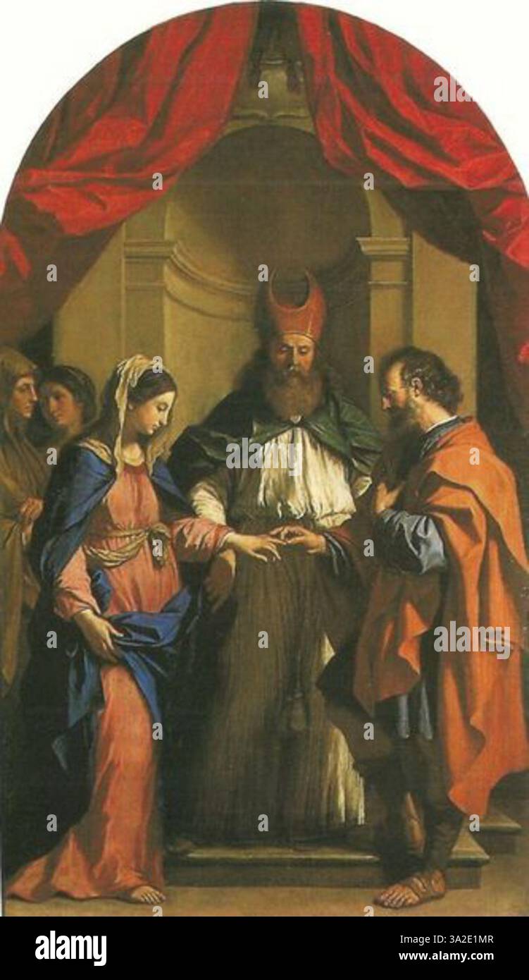 Guercino’s 1649 painting 'The Marriage of the Virgin' depicts the ...