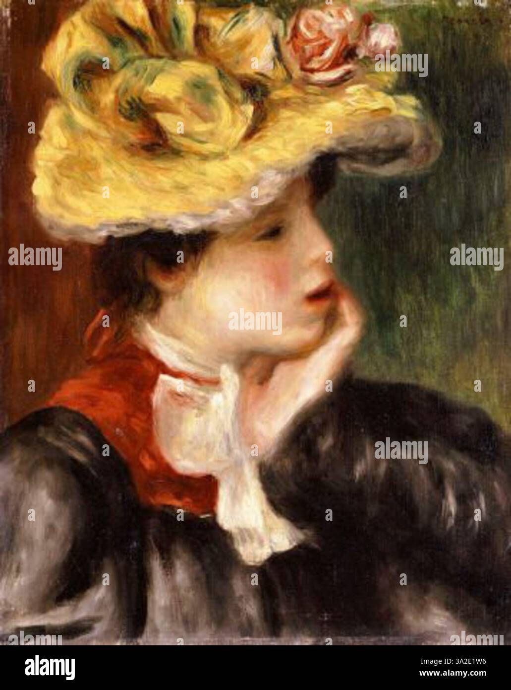 In this painting, Renoir depicts figures in a peaceful outdoor scene ...