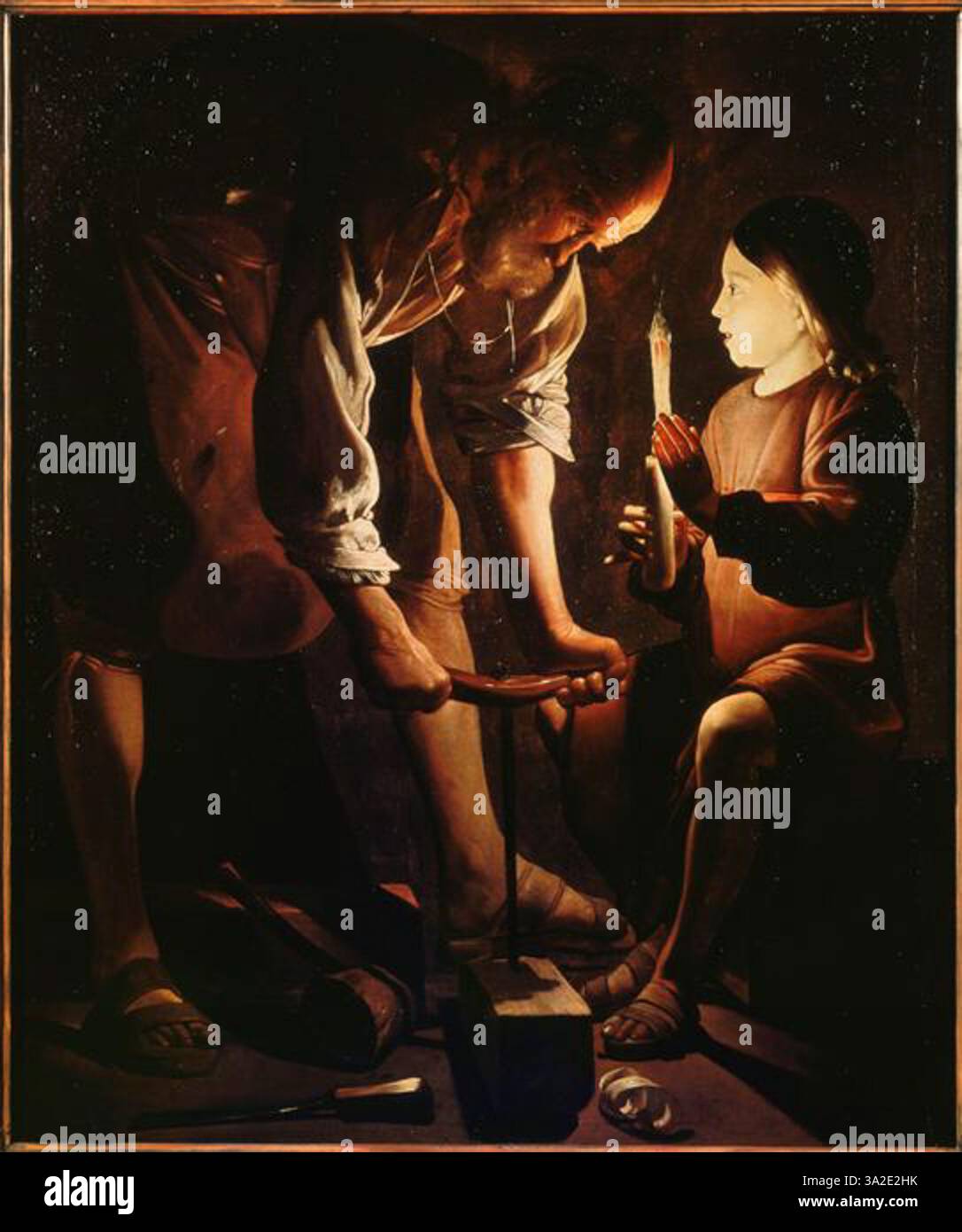 Saint Joseph charpentier, painted by Georges de La Tour in the 17th ...