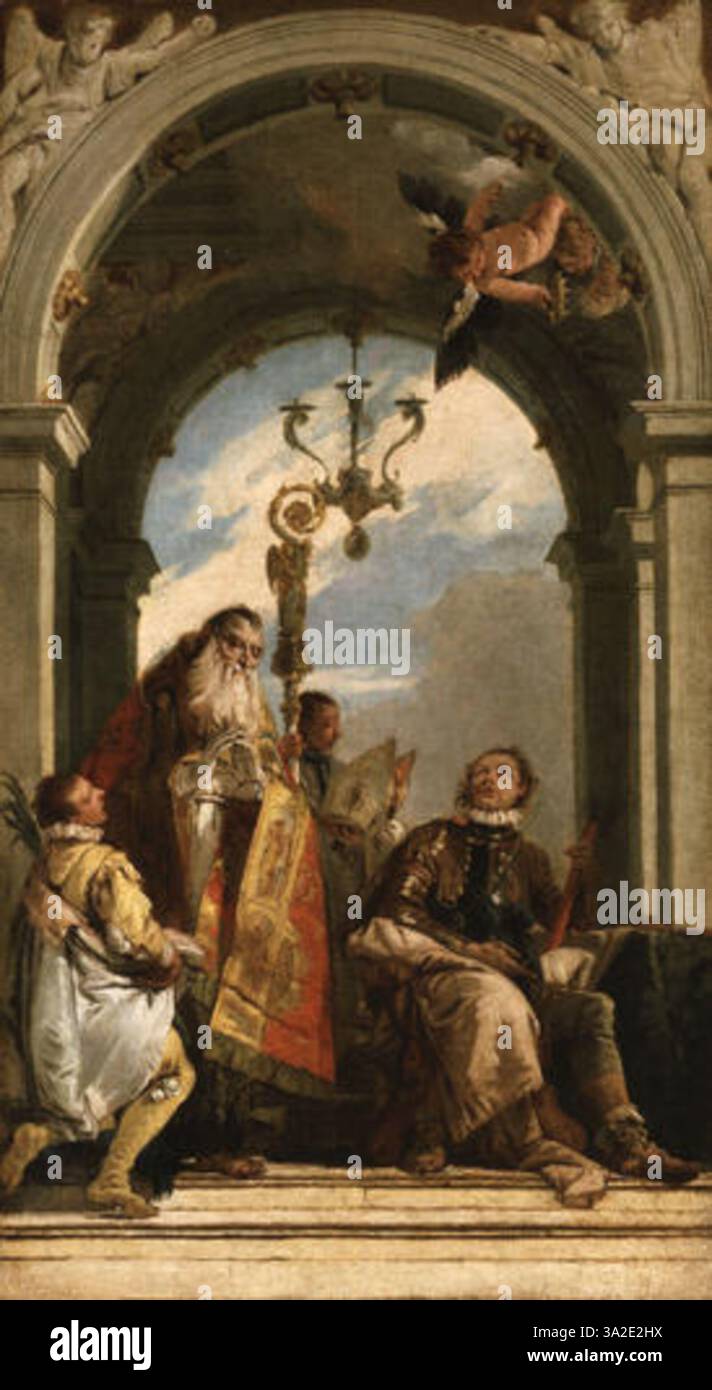 This painting depicts Saint Proculus of Verona visiting Saints Fermo ...