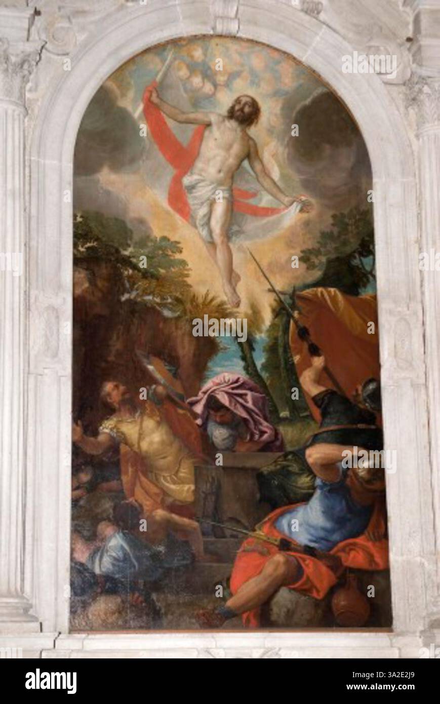 This painting represents the Resurrection of Jesus Christ, highlighting ...