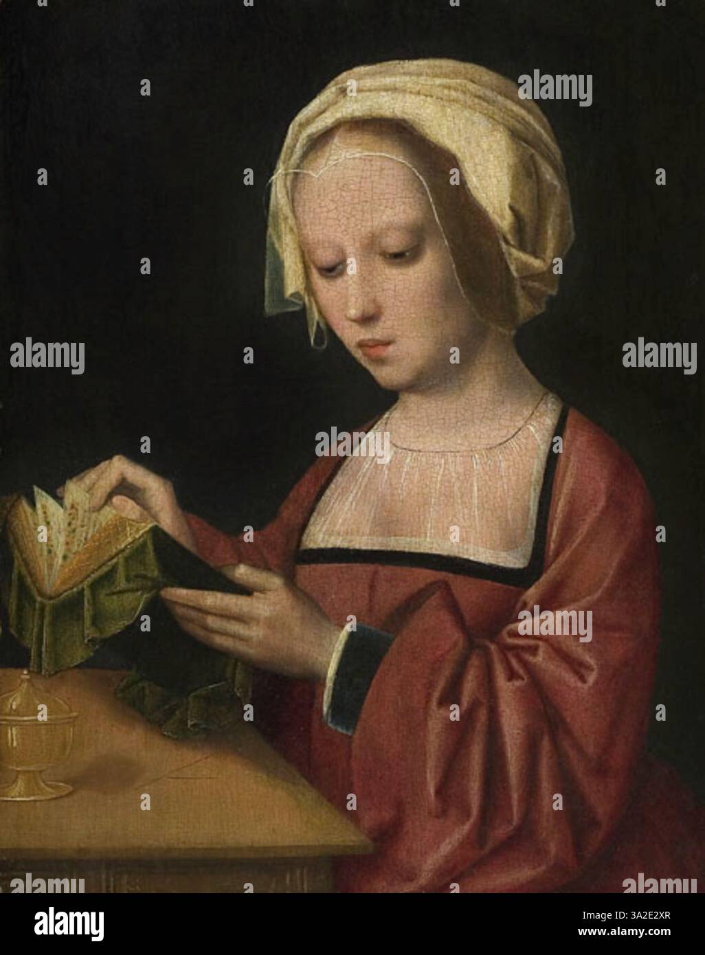 This depiction of Saint Mary Magdalene reading highlights her role as a ...