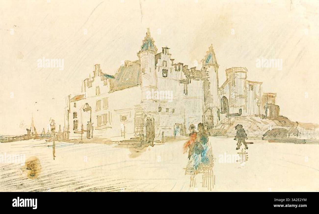 This work by Vincent van Gogh features dramatic lines and bold shading ...