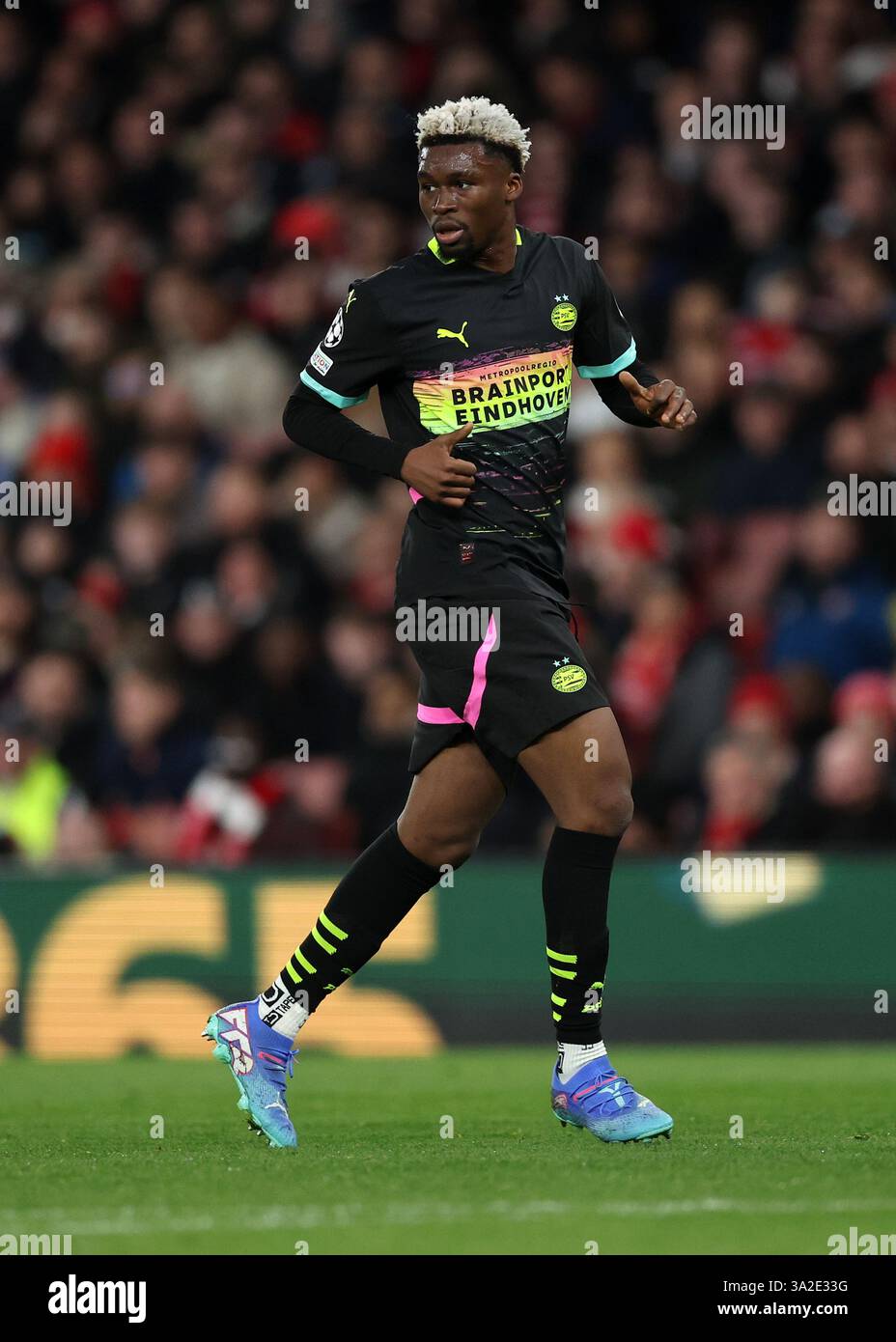 London, UK. 12th Mar, 2025. PSV's Adamo Nagalo during the UEFA ...