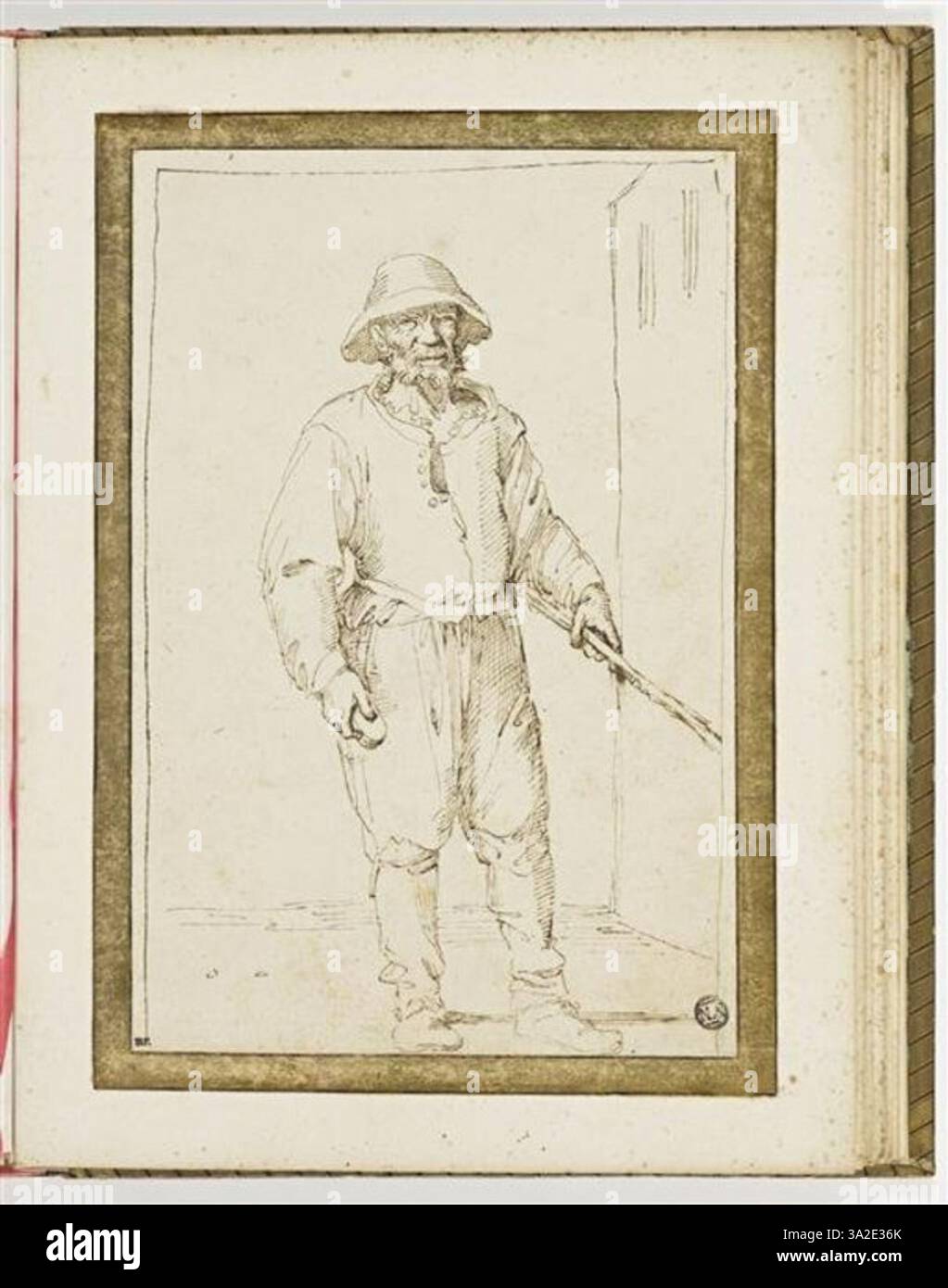 In this drawing by Annibale Carracci, a blind vendor selling remedies ...