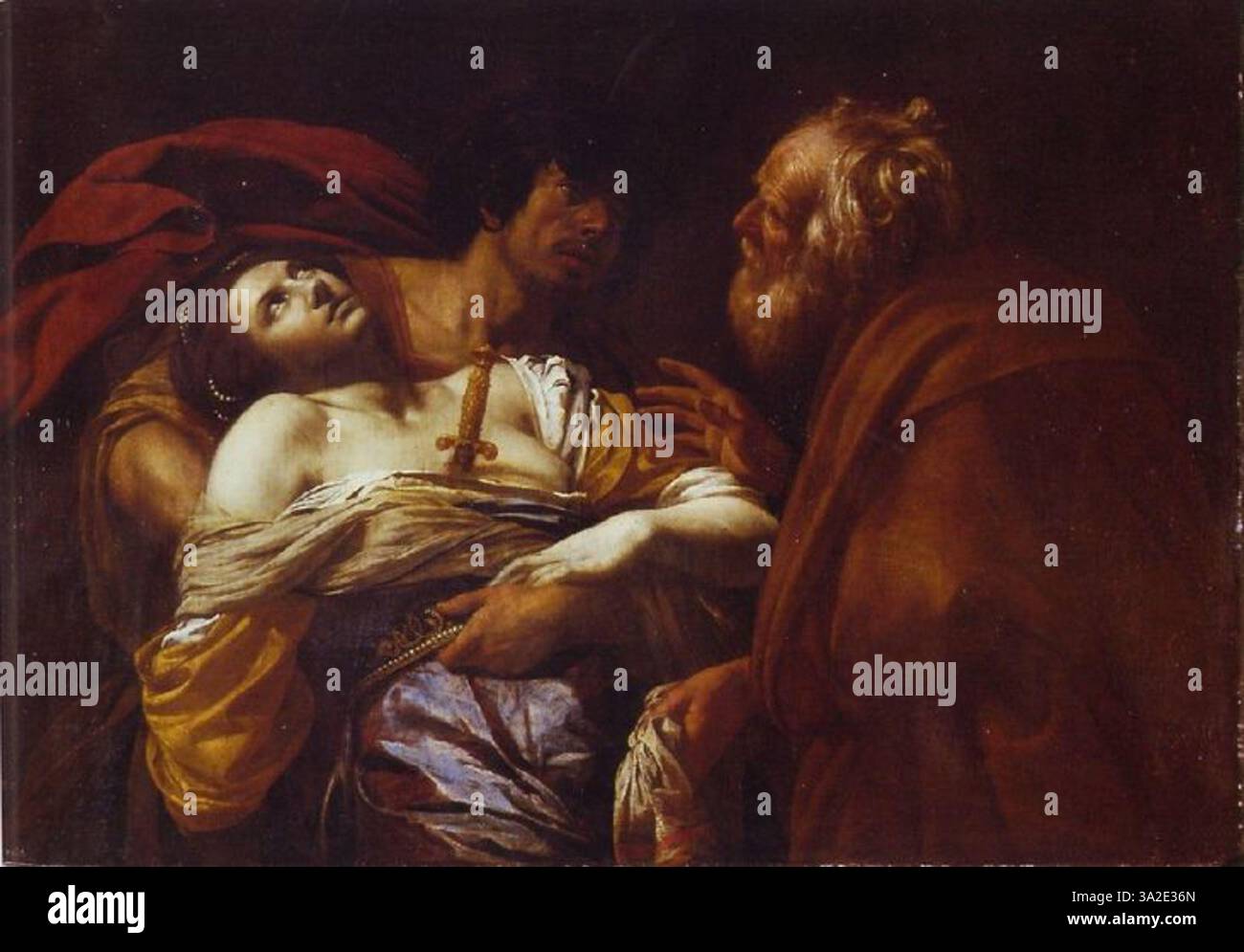 This piece by Simon Vouet portrays the tragic suicide of Lucretia ...