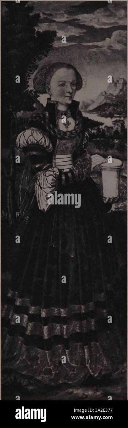 This portrait by Lucas Cranach the Elder depicts a 16th-century noble or religious figure, with ...