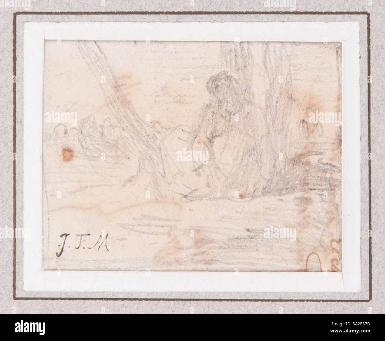 'Repos au pied d’un arbre' shows a moment of rest, where a figure ...