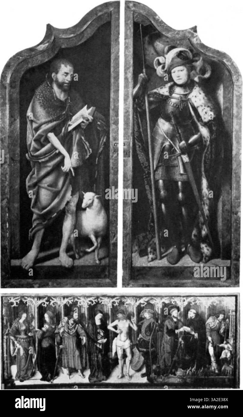 This image features a composition by Joos van Cleve, Jan Provost, and Joachim Patenier, notable ...