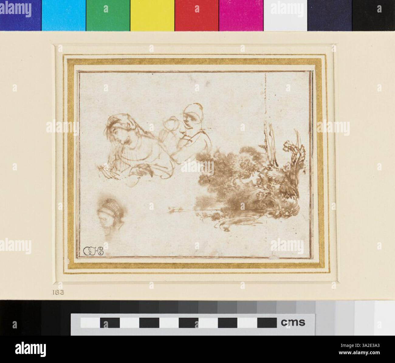 This sheet of studies by Rembrandt demonstrates his focus on figure ...