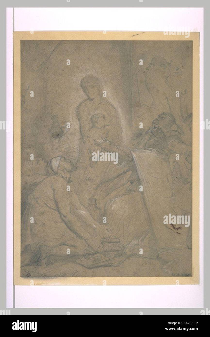 Chassériau's 'Adoration des Mages' depicts the biblical scene of the ...
