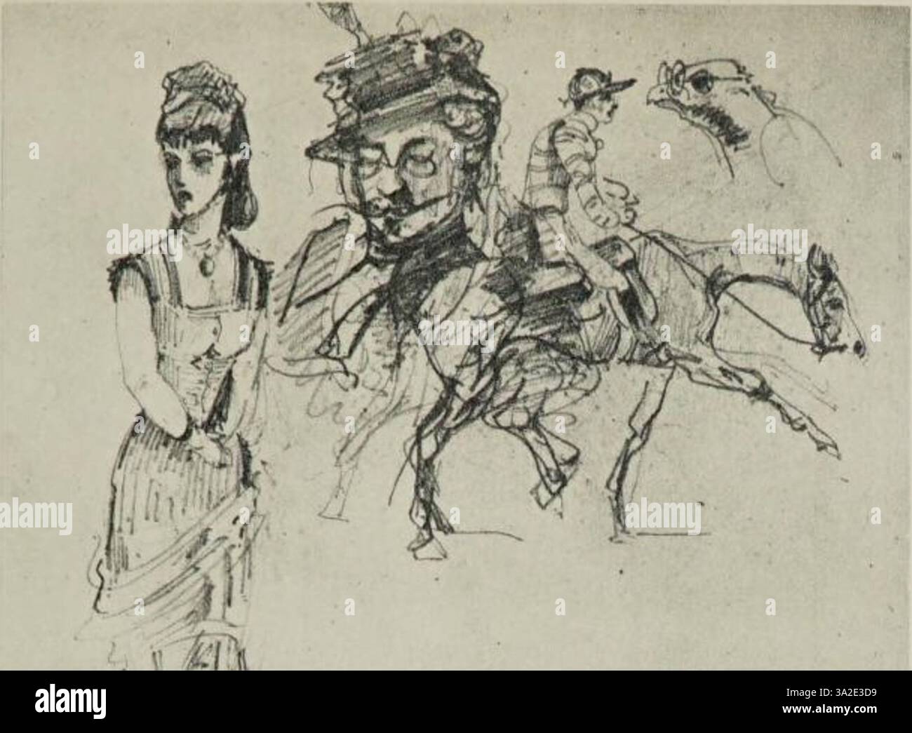 D1818 depicts the dramatic movement and energy of Parisian nightlife ...