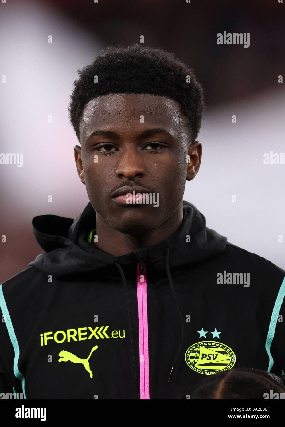 London, UK. 12th Mar, 2025. PSV's Isaac Babadi during the UEFA ...