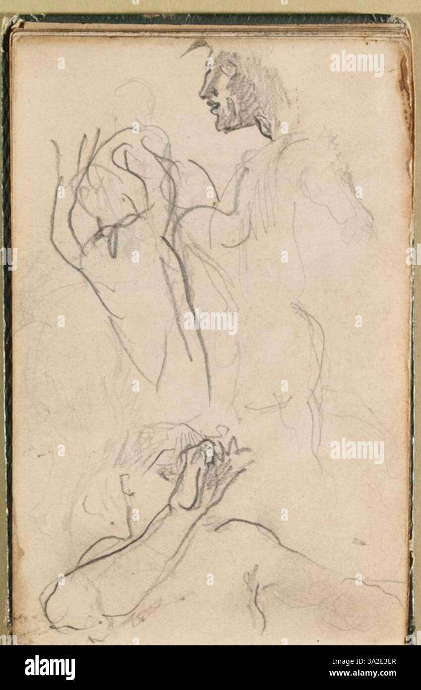 RF 26067, 43 by Théodore Chassériau depicts a detailed human figure ...