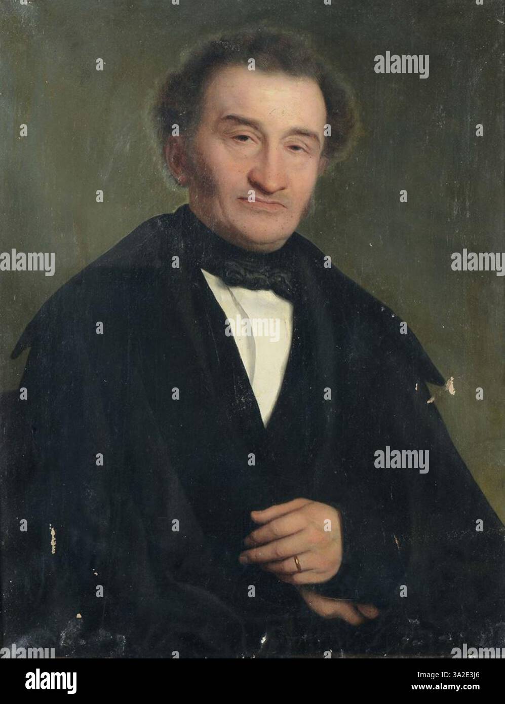 This attributed portrait by Francesco Hayez shows a male figure in ...