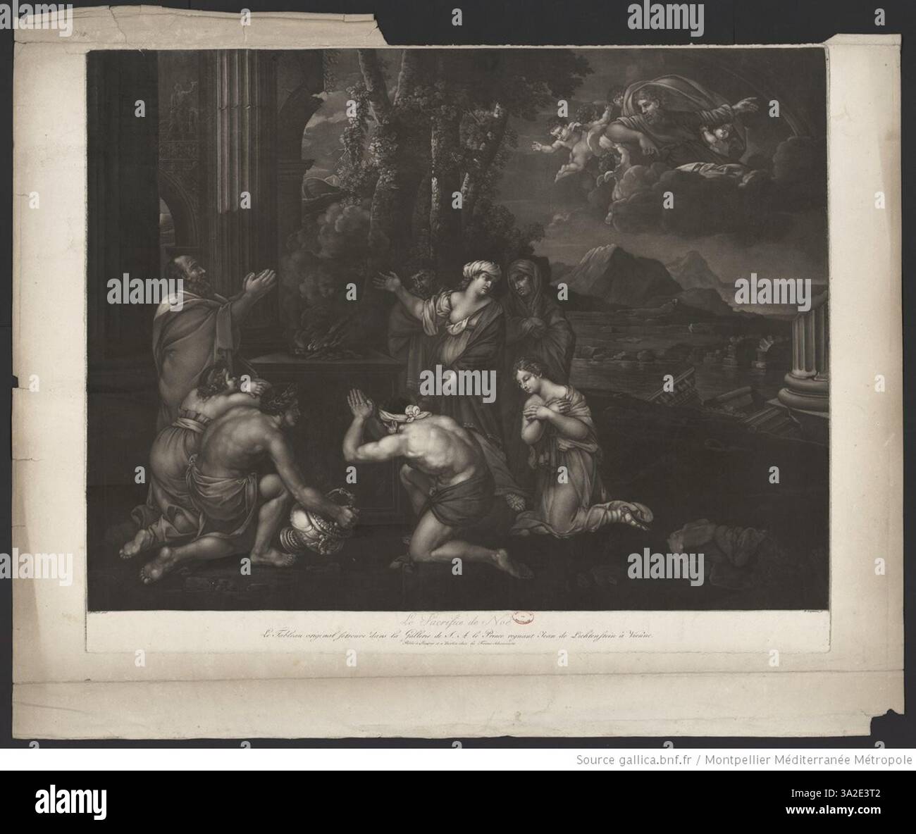 'Le sacrifice de Noë' by Nicolas Poussin depicts Noah offering a ...