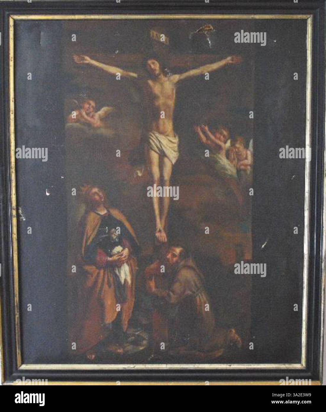 This 17th-century depiction of Christ on the cross, attributed to Guercino, portrays a poignant ...