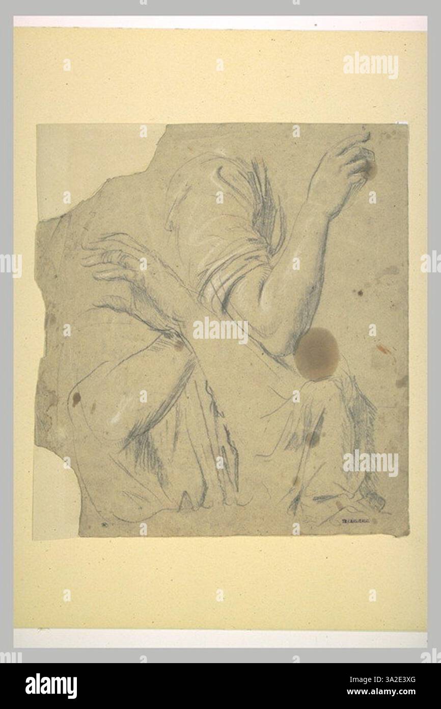 This drawing depicts a right arm and two crossed arms, accompanied by a ...