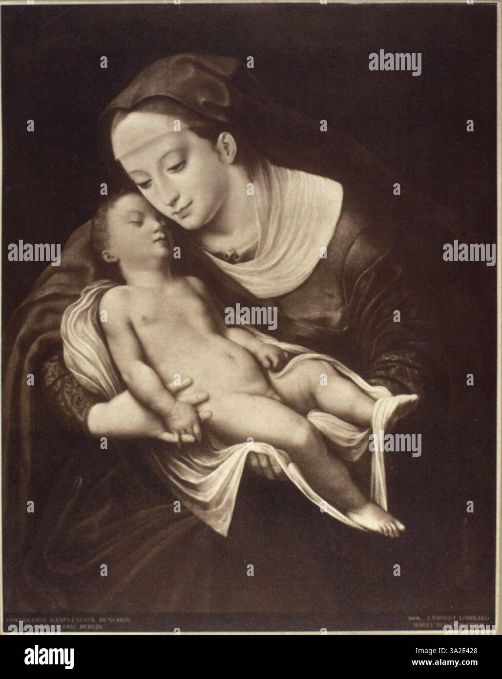 This painting by Cornelis van Cleve depicts the Virgin Mary with the sleeping Christ Child ...