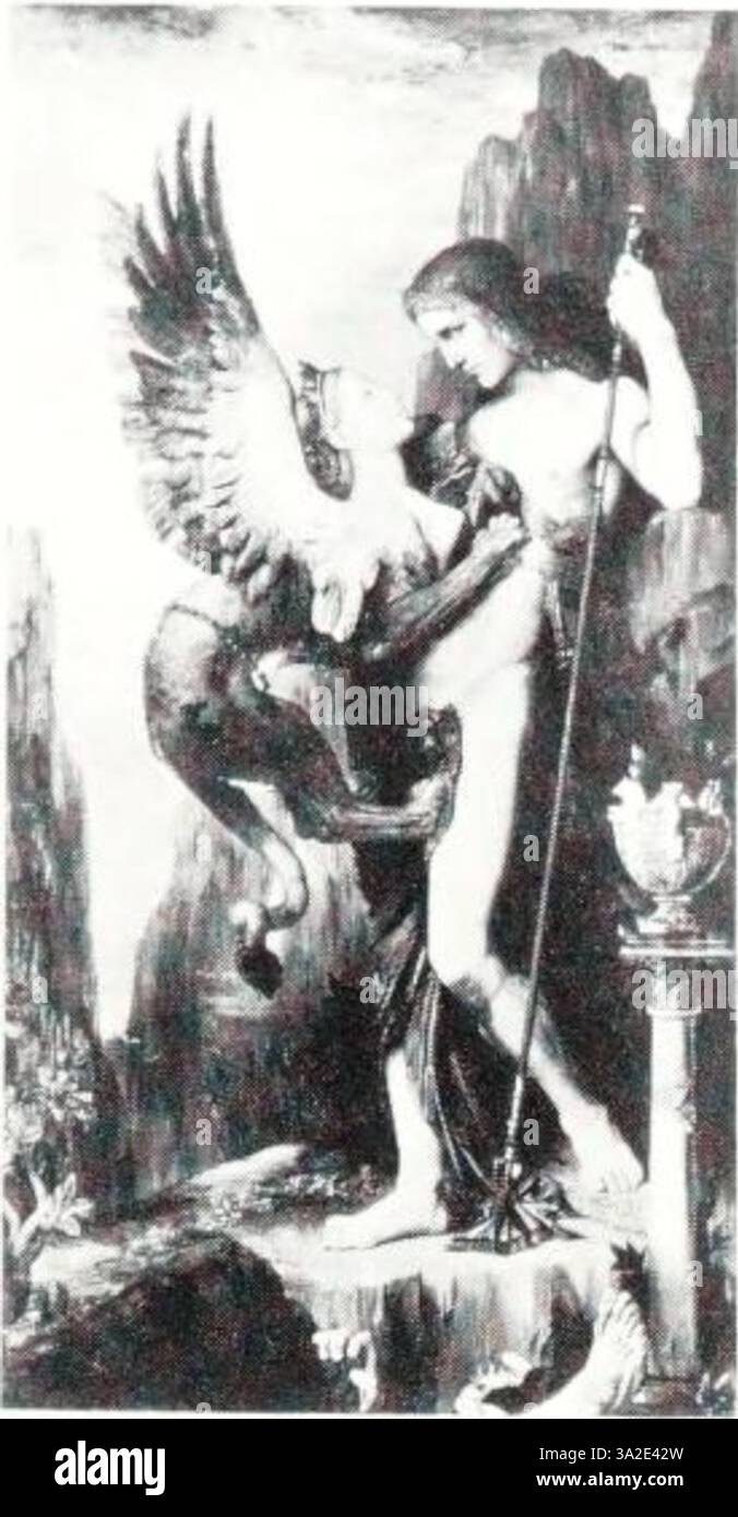 Gustave Moreau's 1864 painting 'Oedipus and the Sphinx' depicts the ...