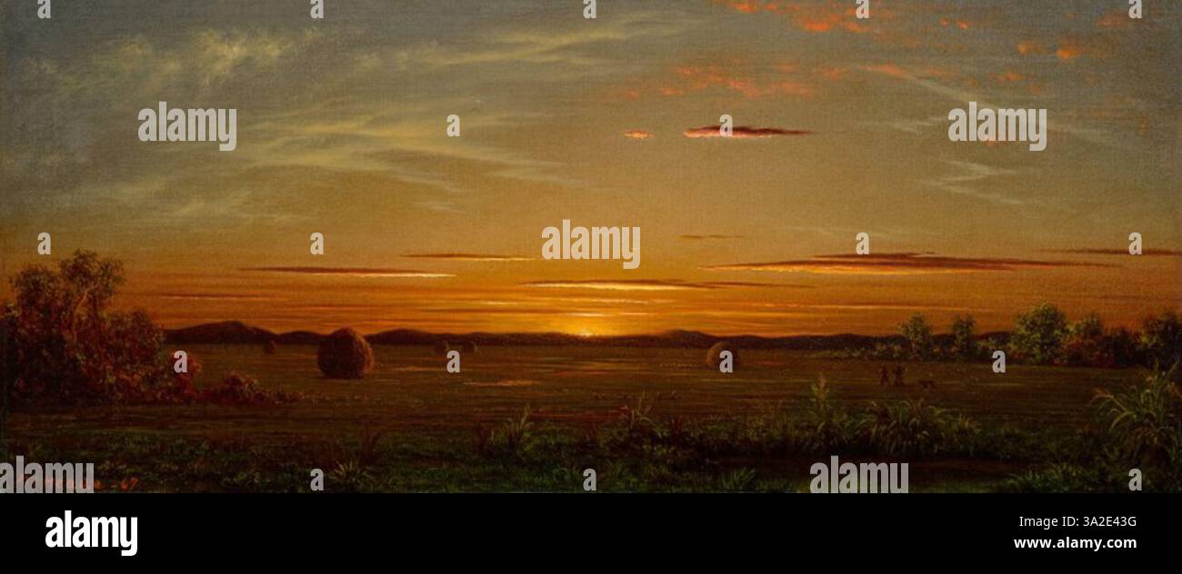 Martin Johnson Heade’s 'Sunset: Sky and Marsh' depicts a serene ...
