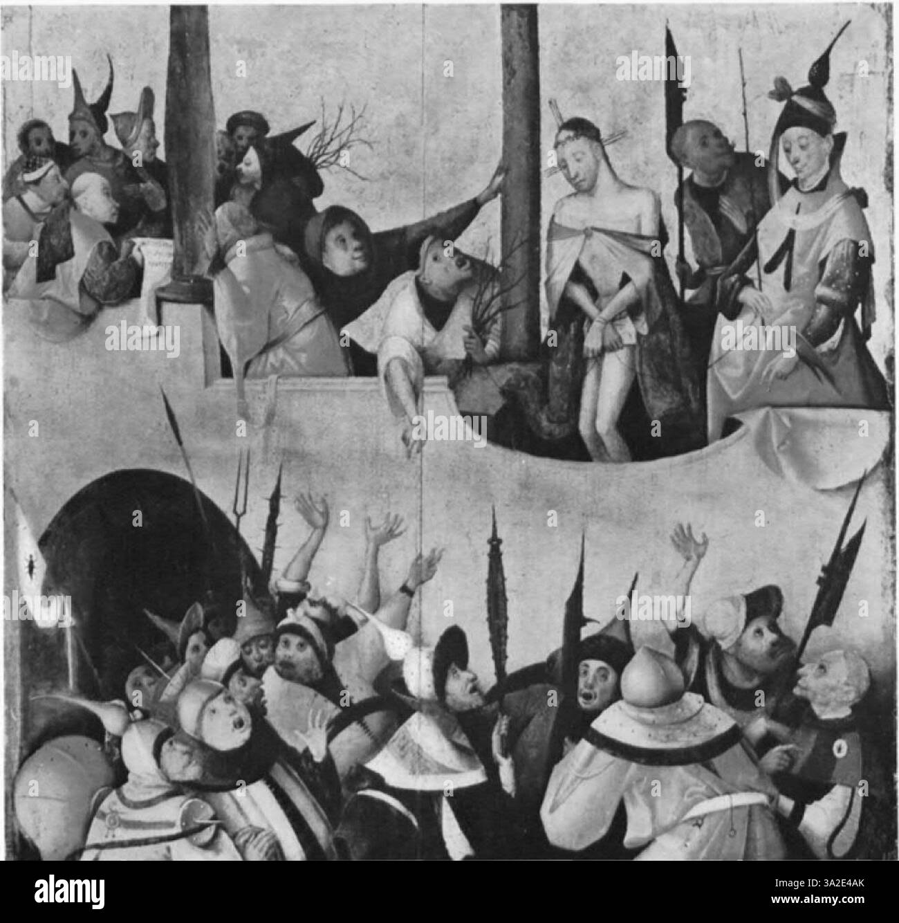 This work presents detailed religious imagery, influenced by the styles ...