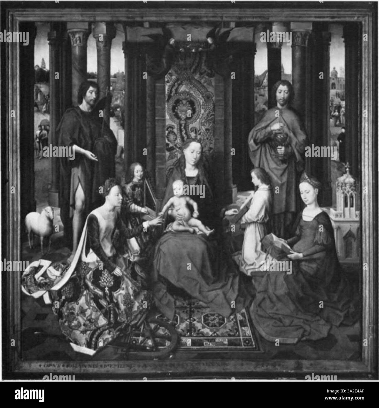 This painting by Hans Memlinc and Gerard David portrays a sacred ...