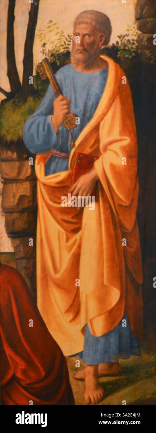 This portrait of Saint Peter by Cosimo Rosselli from the 1490s captures ...