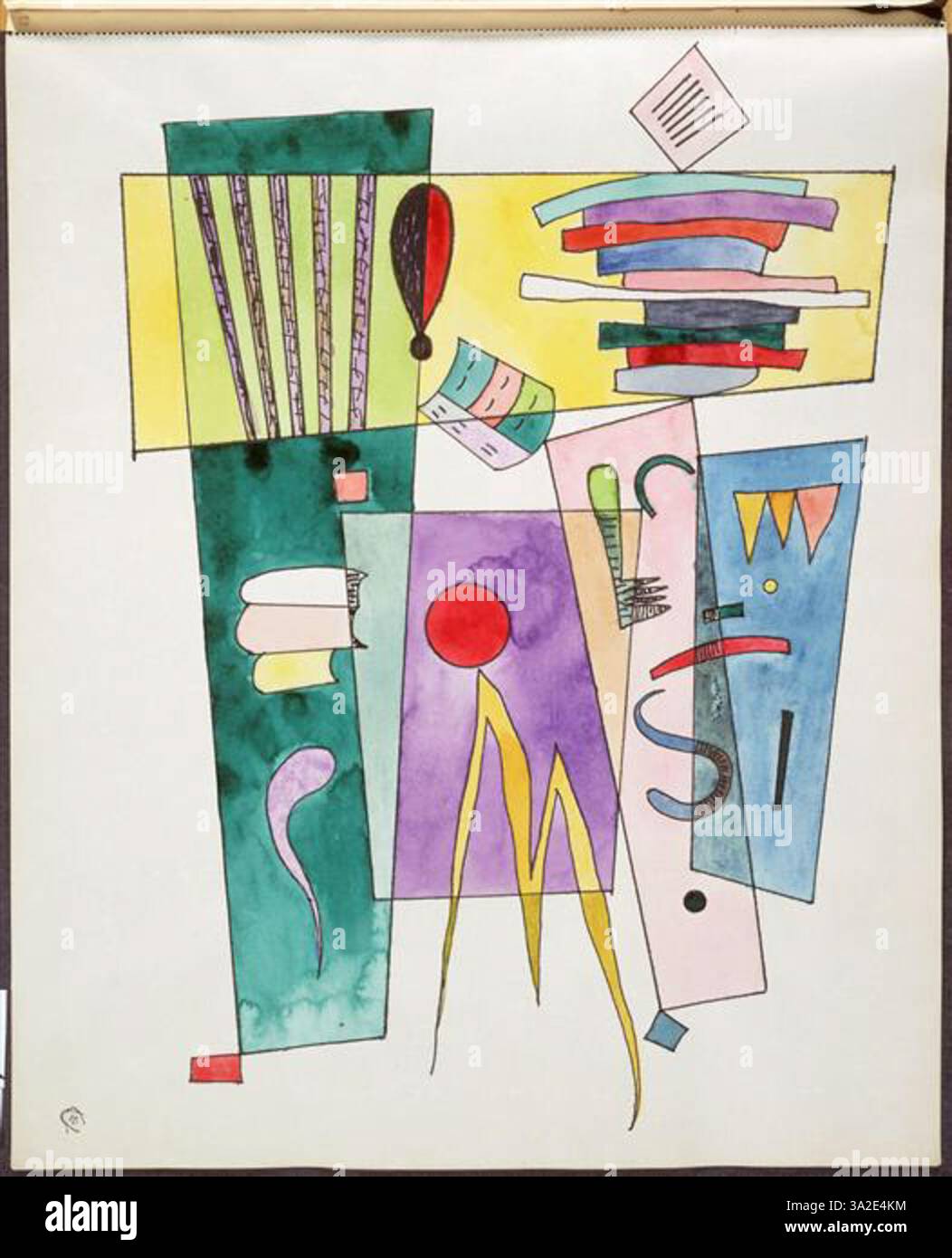 This untitled work by Kandinsky focuses on dynamic color contrasts and ...