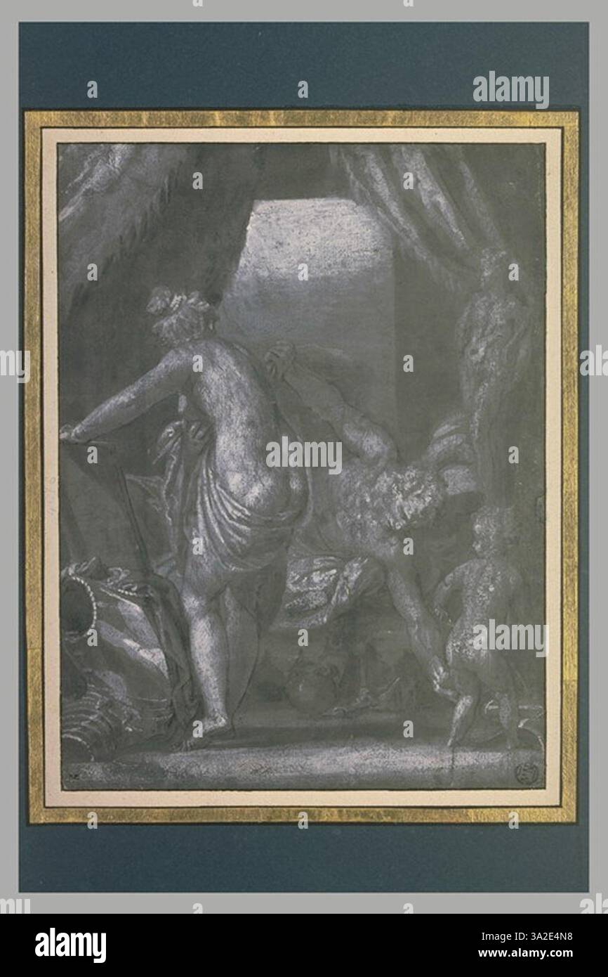 This painting depicts Mars, Venus, and Cupid, exploring the classical ...