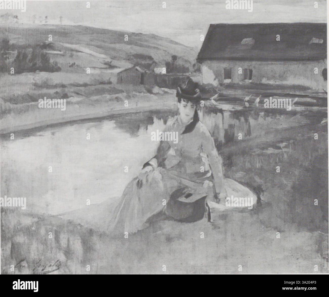 In this 1883 portrait, Eva Gonzalès uses soft brushstrokes and a ...