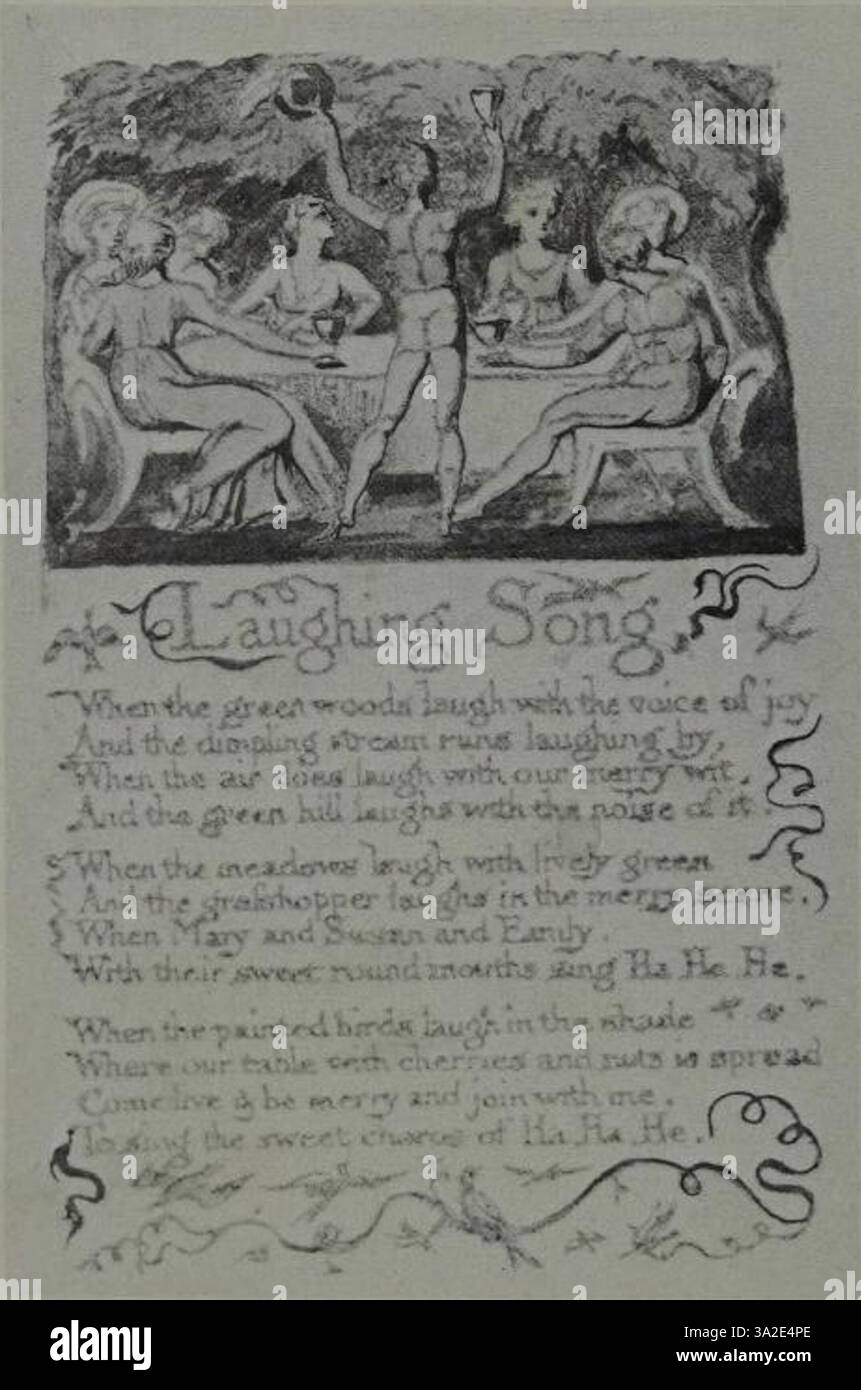 This artwork by William Blake features symbolic figures and contrasts ...