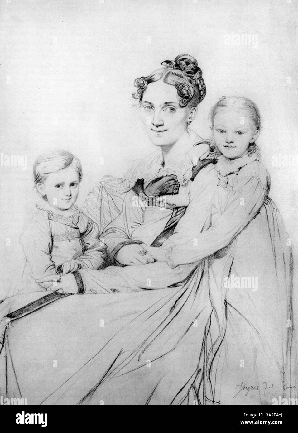 This family portrait by Ingres features Madame Johann Gotthard Reinhold ...