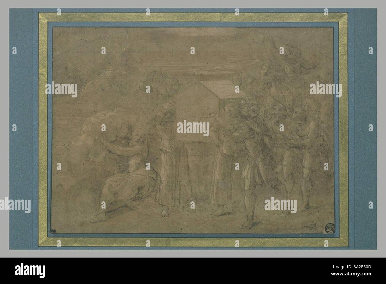 This drawing from Raphael’s workshop illustrates the biblical crossing ...