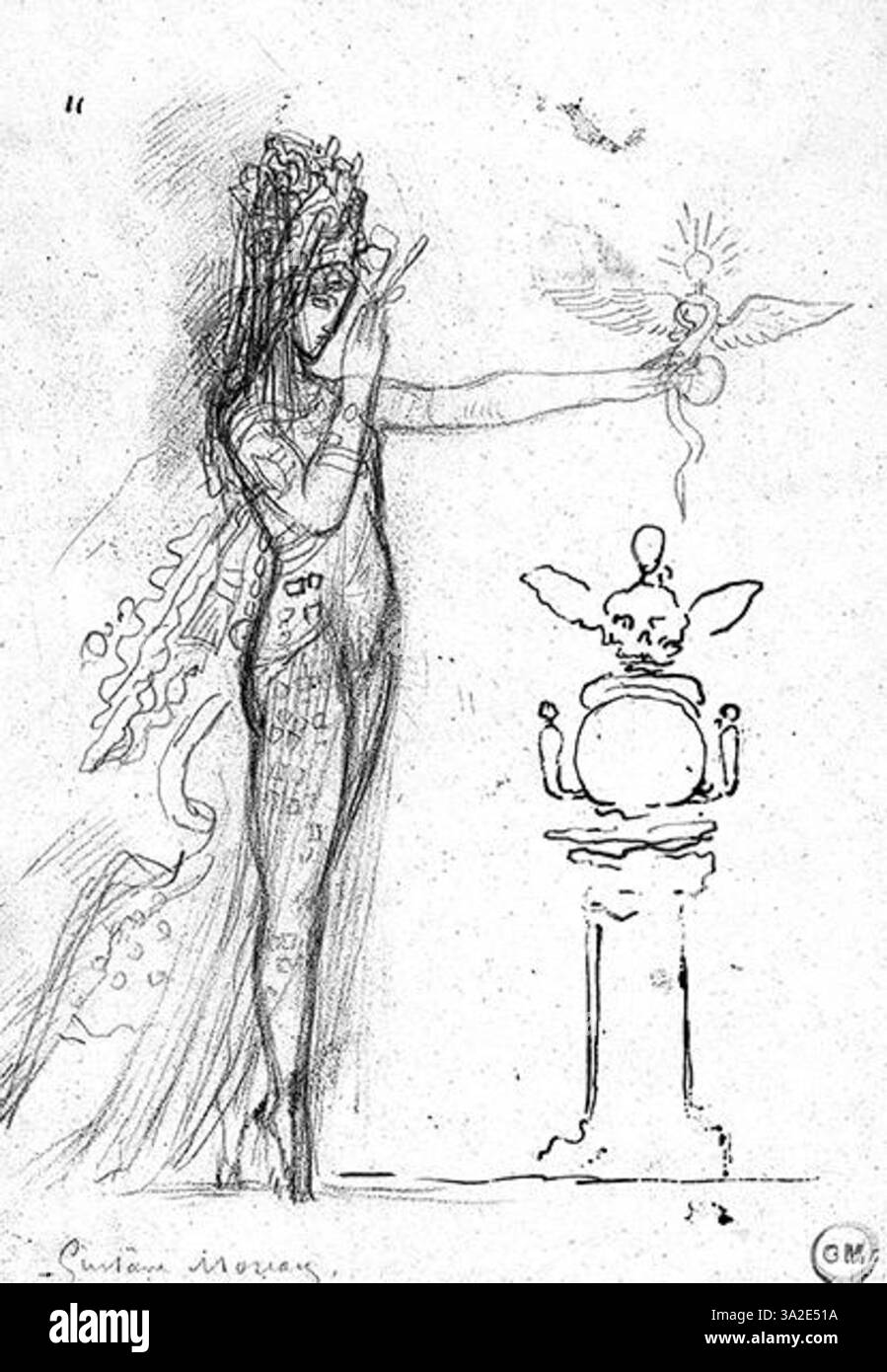 In this piece, Gustave Moreau captures the dramatic moment of Salome ...