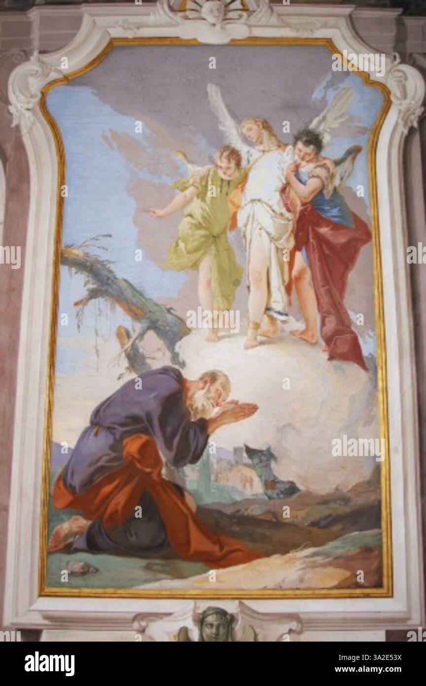 Giovanni Battista Tiepolo’s painting 'Abramo e gli angeli' depicts the ...