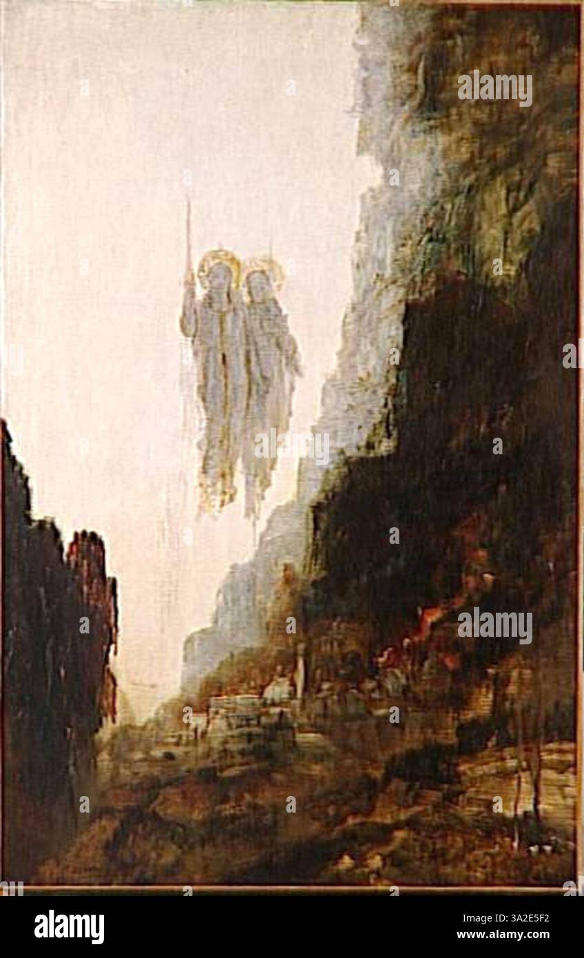'Les Anges de Sodome' by Gustave Moreau depicts the angels of Sodom ...