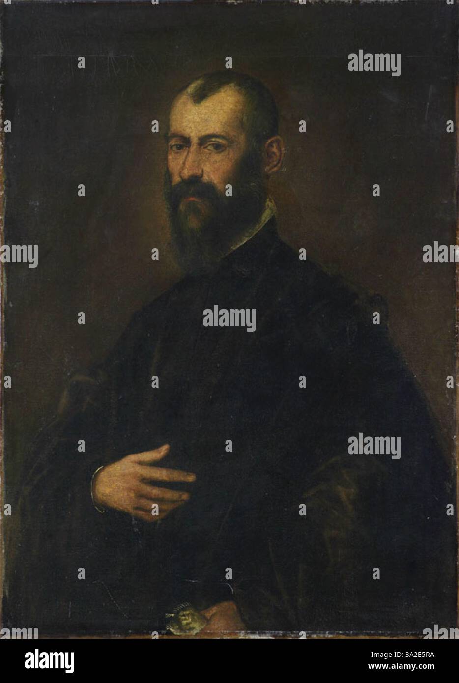 Tintoretto’s 'Portrait d’homme' features a male figure in formal attire ...
