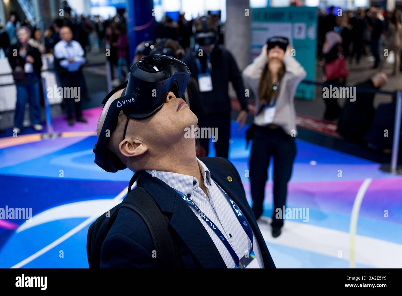 Barcelona, Spain - 4 March 2025: at the Mobile World Congress 2025 (MWC ...