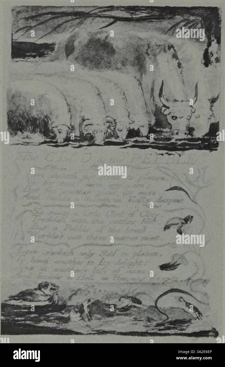 Blake’s 266 artwork features allegorical figures and stark contrasts of ...