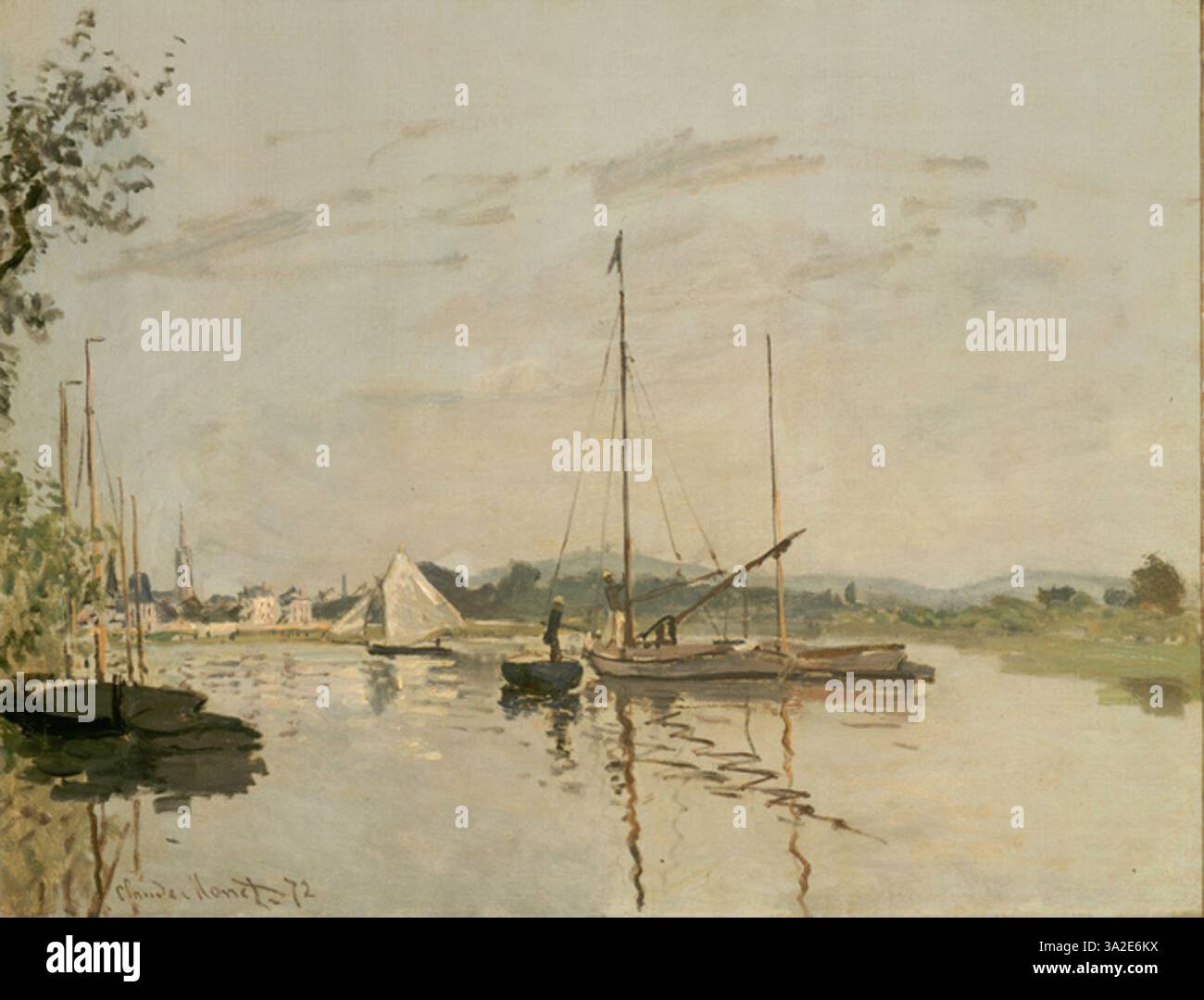 Claude Monet’s 'Argenteuil' from 1872, also known as 'La Barque', shows ...
