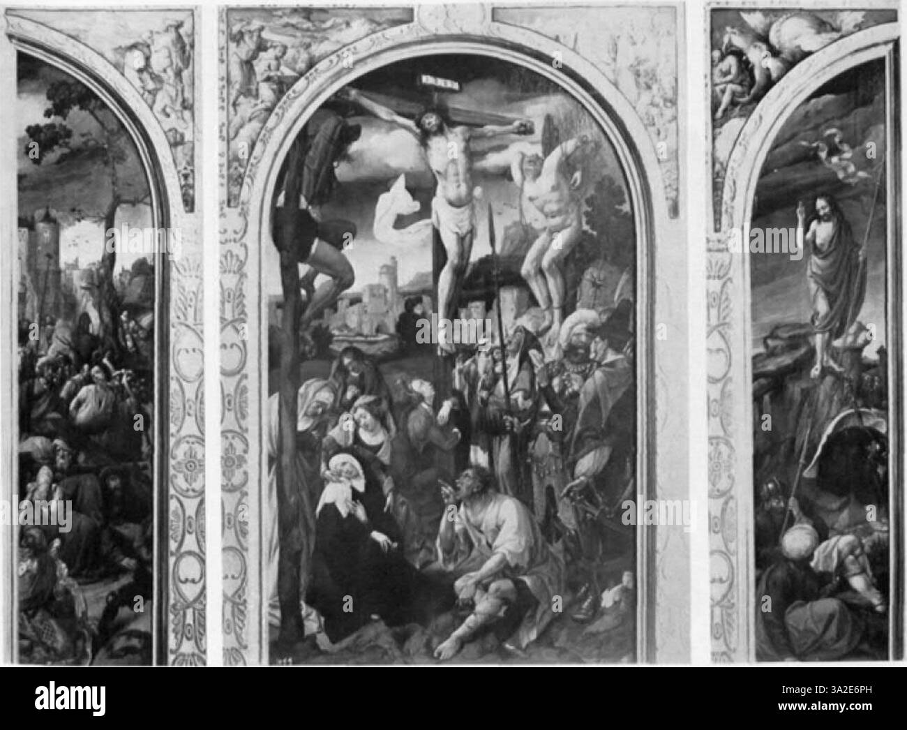 This painting from the Northern Renaissance portrays religious figures ...