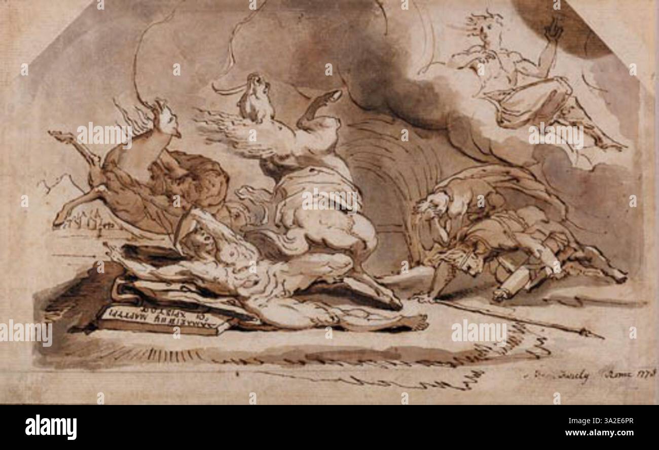 This work by Henry Fuseli depicts the dramatic moment of Saint Paul’s ...