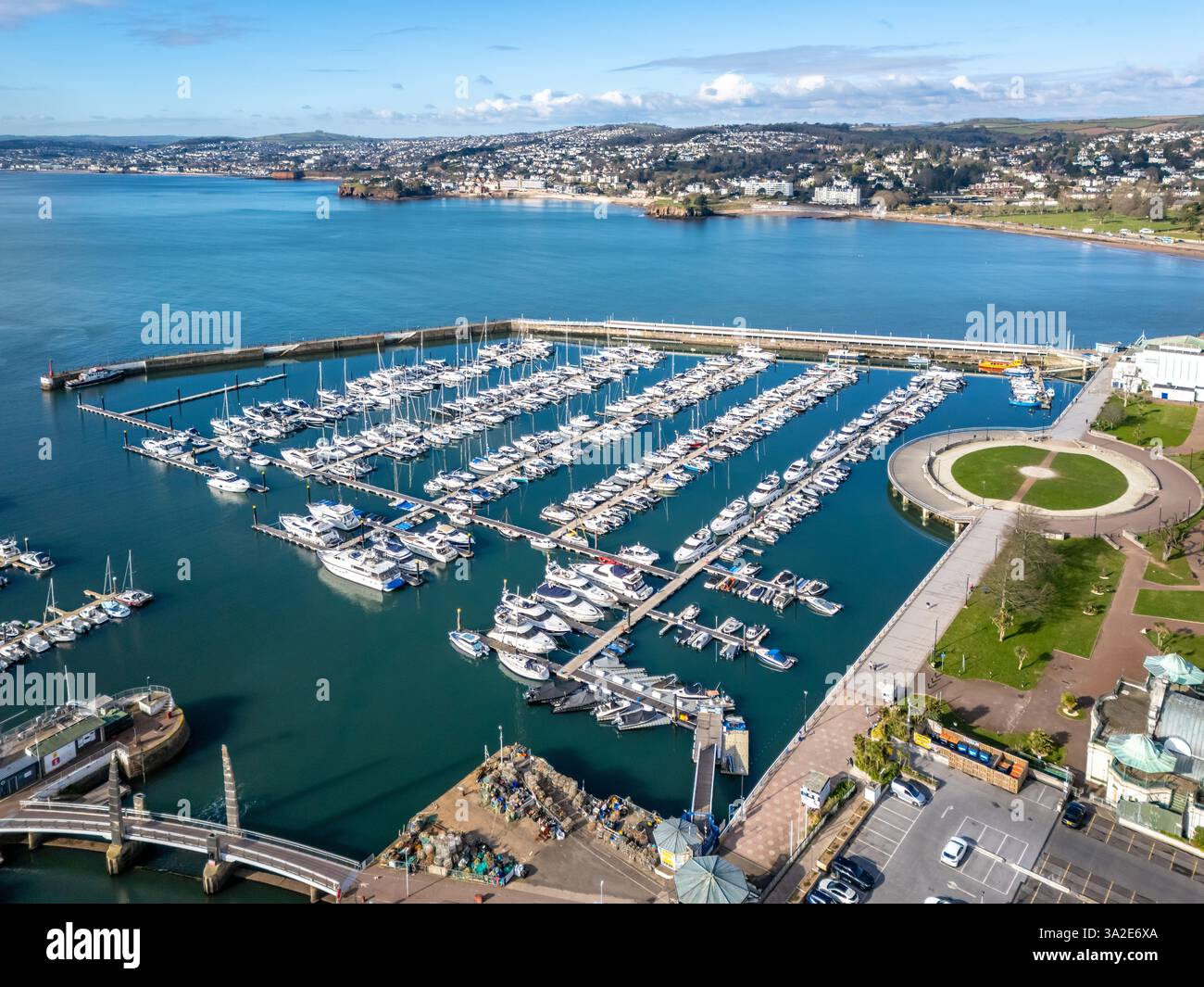 Torquay, UK. 13 March 2025. Sunny morning over Torquay harbour in ...