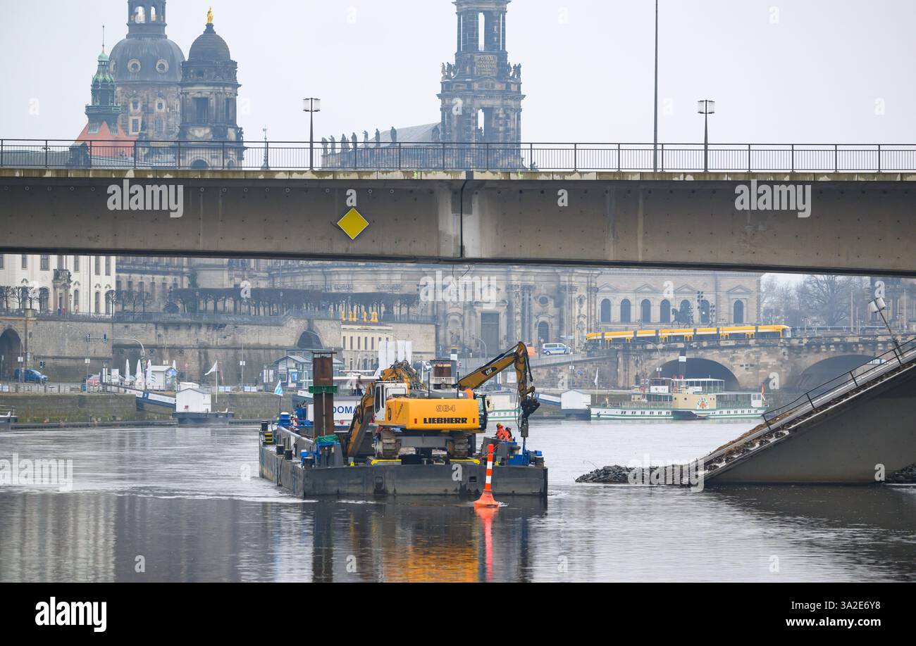 13 March 2025, Saxony, Dresden: The fairway in the area of the ...
