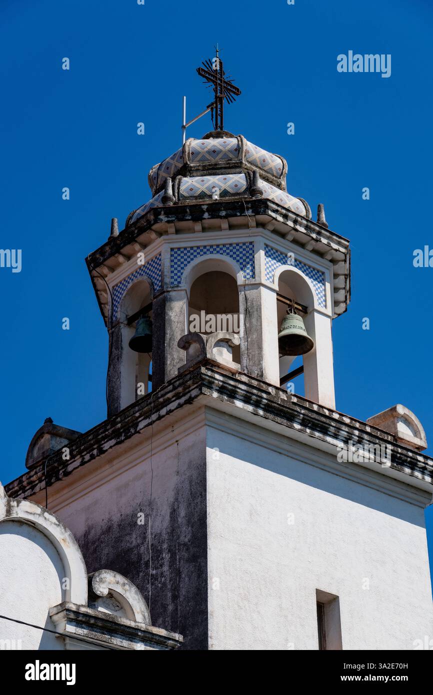 The bell tower of the historic Belen Casa de Dios Puerta del Cielo ...