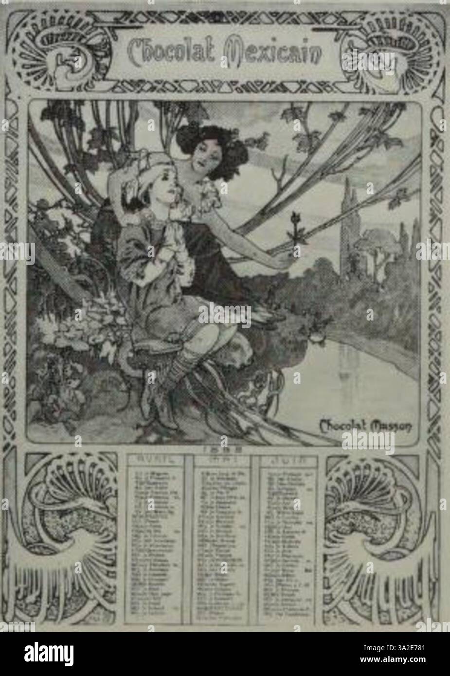 In 'Bridges C09-2', Mucha blends elaborate floral motifs with ...