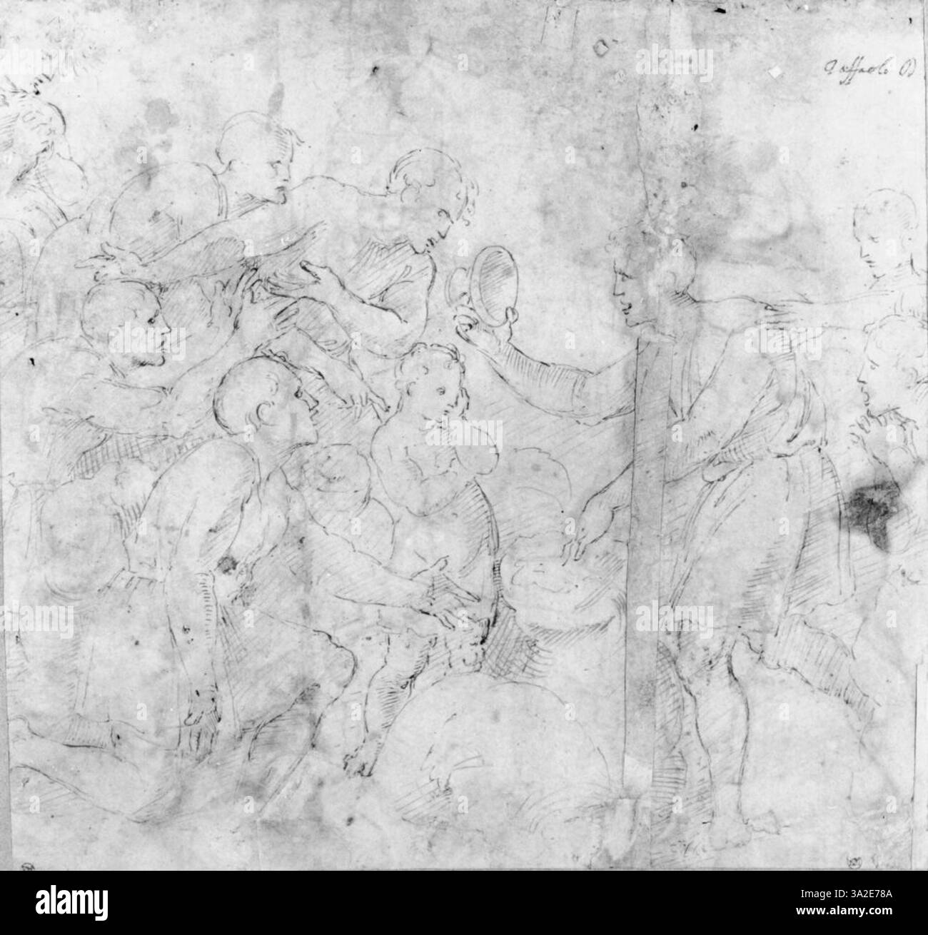 This copy by Raphael depicts the mythological scene of Vulcan's Smithy ...