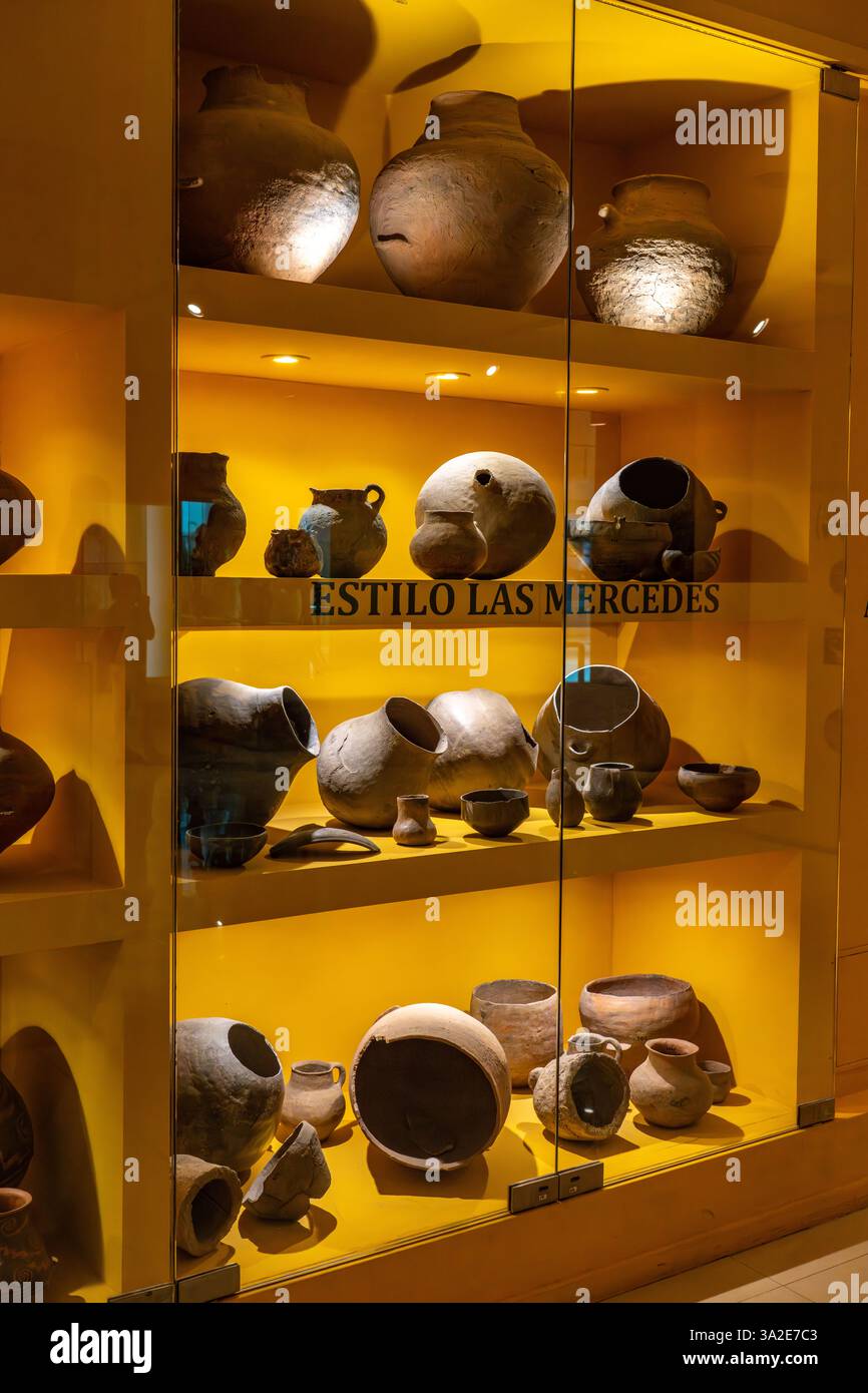 Pre-Hispanic indigenous Amerindian ceramic pottery on display in the ...