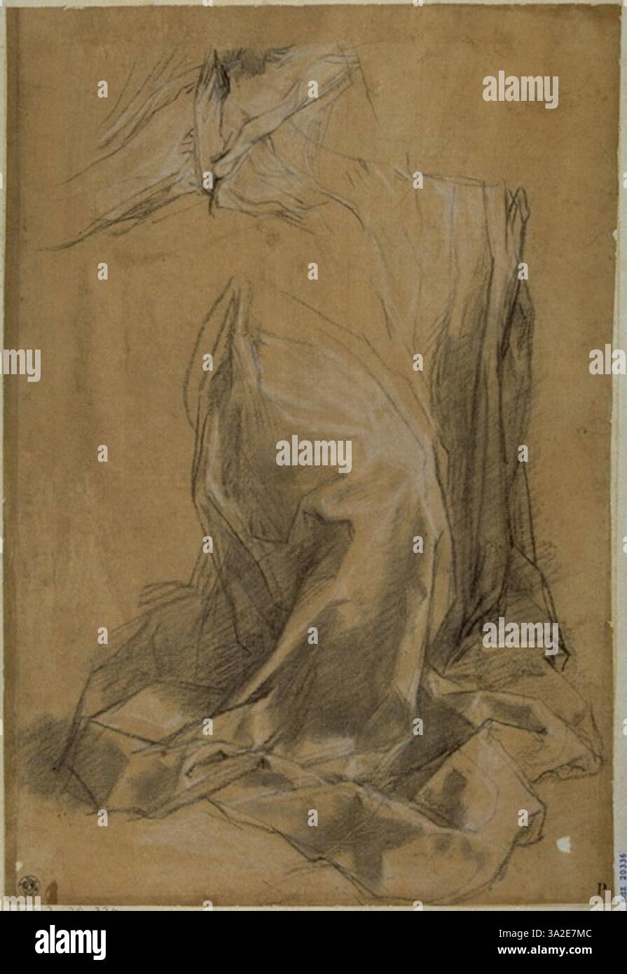 Barocci’s study of drapery, emphasizing the folds and texture of fabric ...